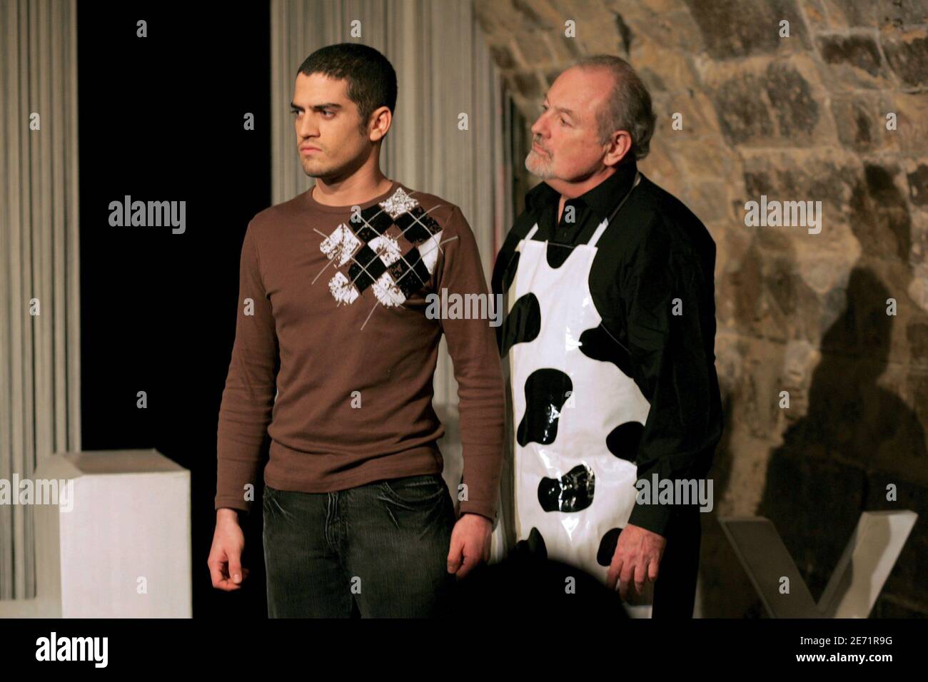 French actor and singer Nicolas Vitiello and actor Michel Voletti ...