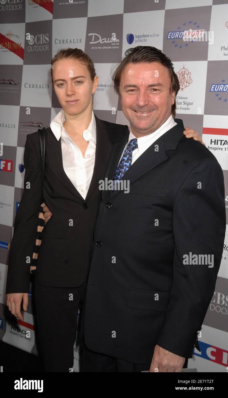 Former Formula One pilot Rene Arnoux and his daughter Marion attend the ...