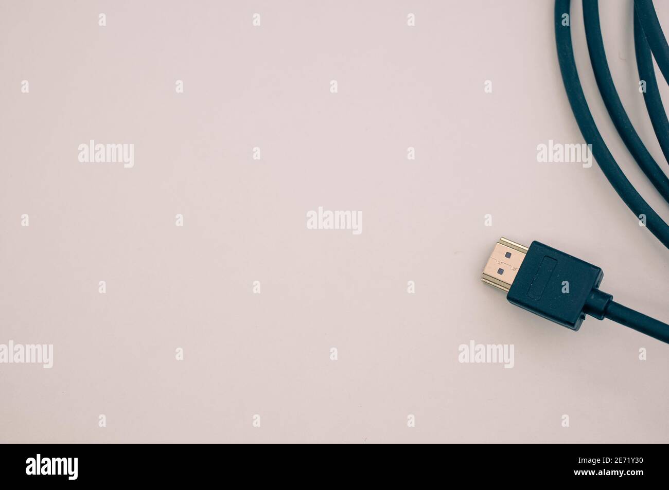 High angle closeup shot of a cable on a beige surface Stock Photo - Alamy