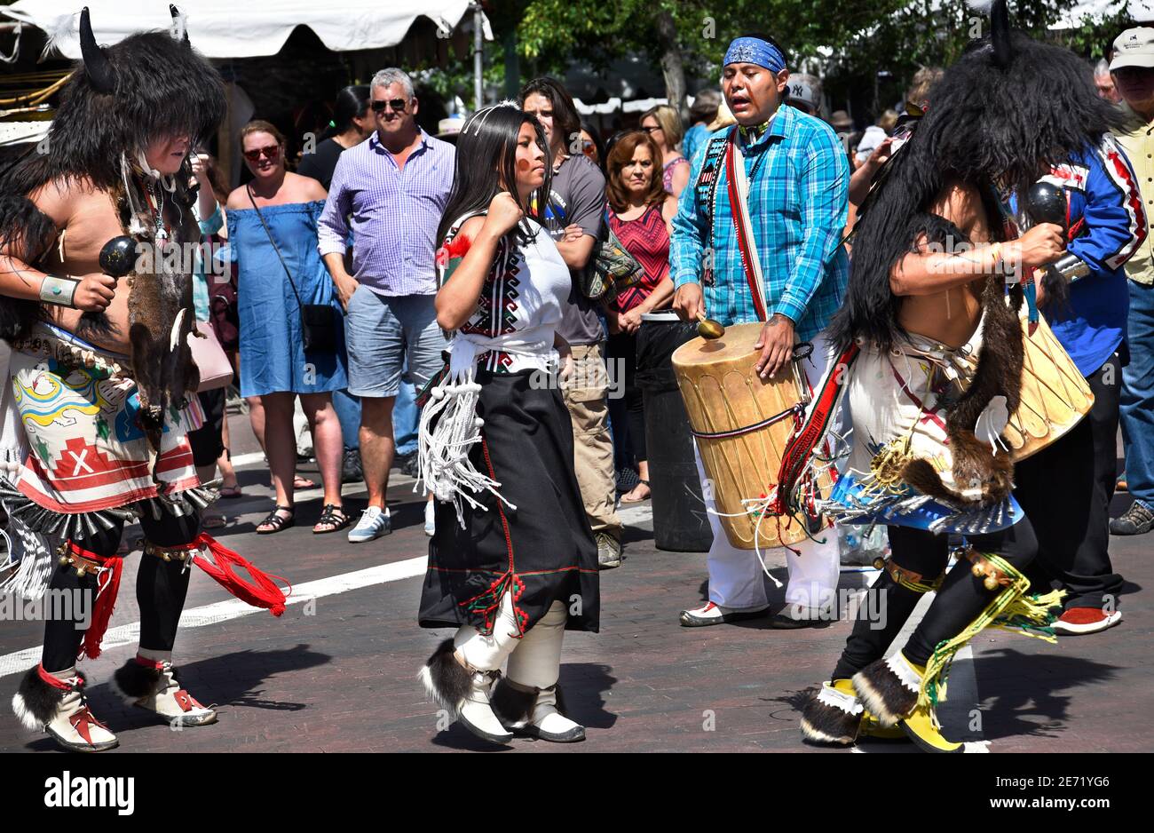 Native-American dancers perform a traditional Buffalo Dance at the ...