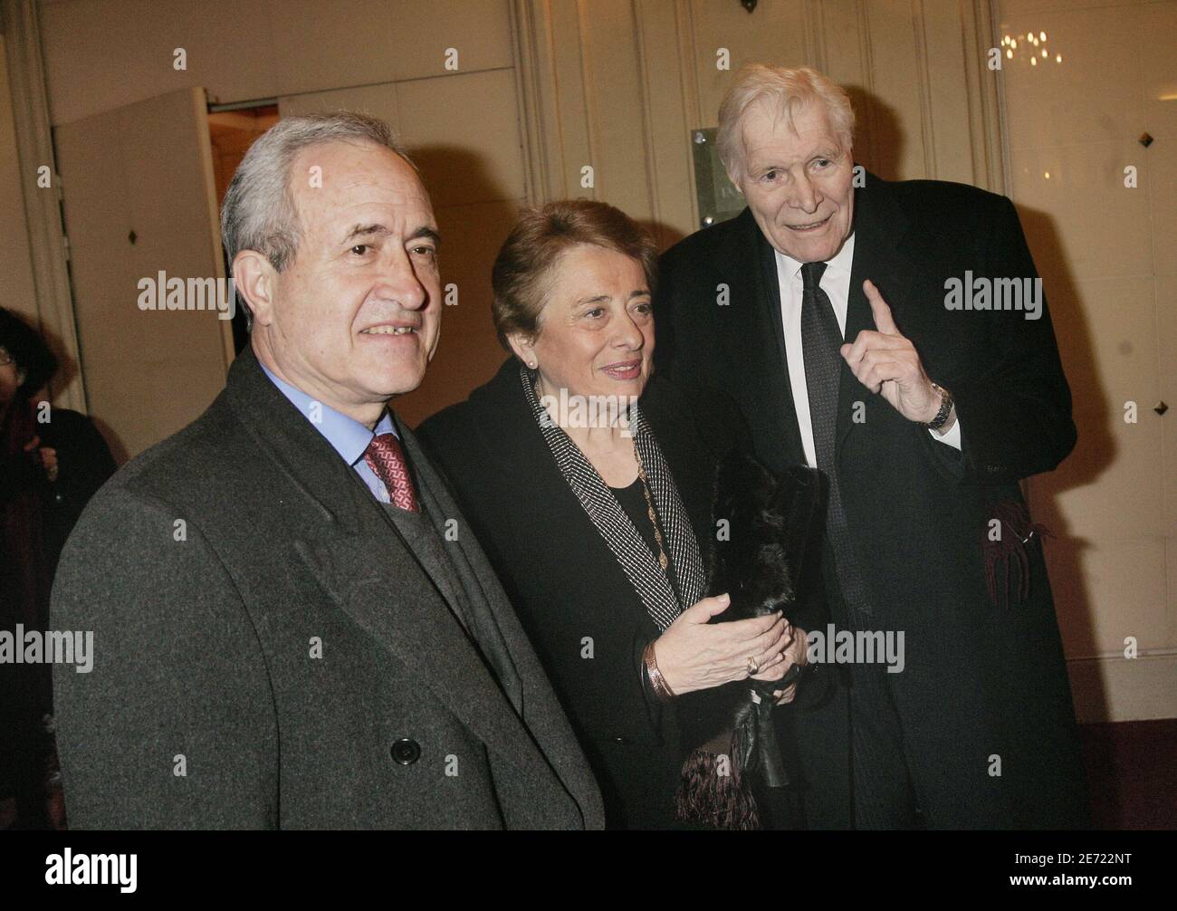 Jean, Xaviere Tiberi and French Professeur Christian Cabrol at the gala ...