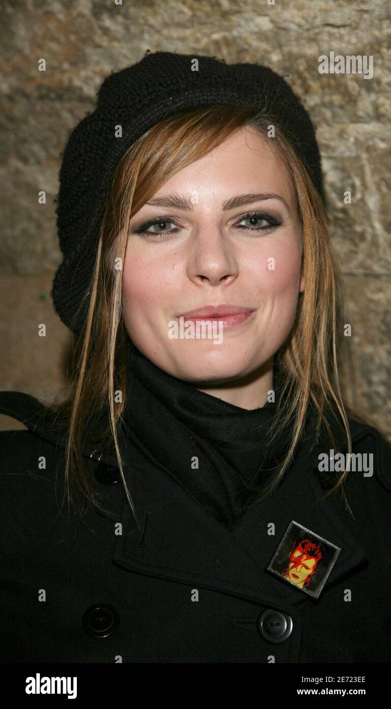 French singer Elodie Frege poses before the play 'L'anniversaire' at ...