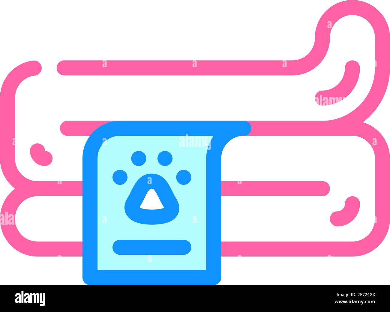 towel for domestic animal color icon vector illustration Stock Vector ...