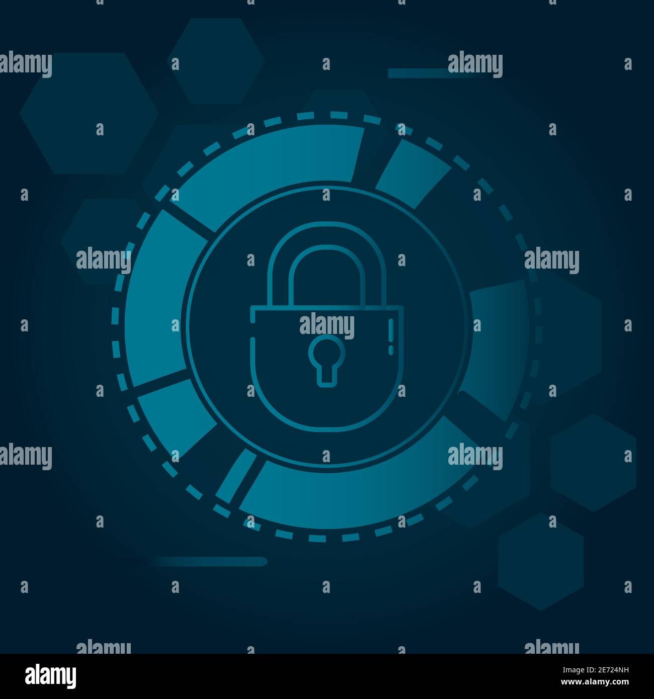 Cyber lock padlock design of Password technology and protection online ...
