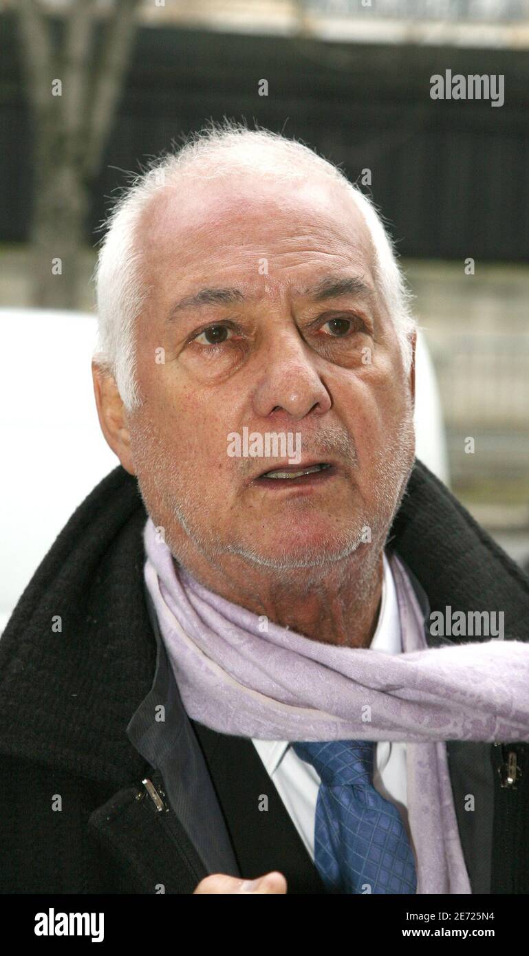 French actor Jean-Claude Brialy arrives at the Pavillon Gabriel to ...