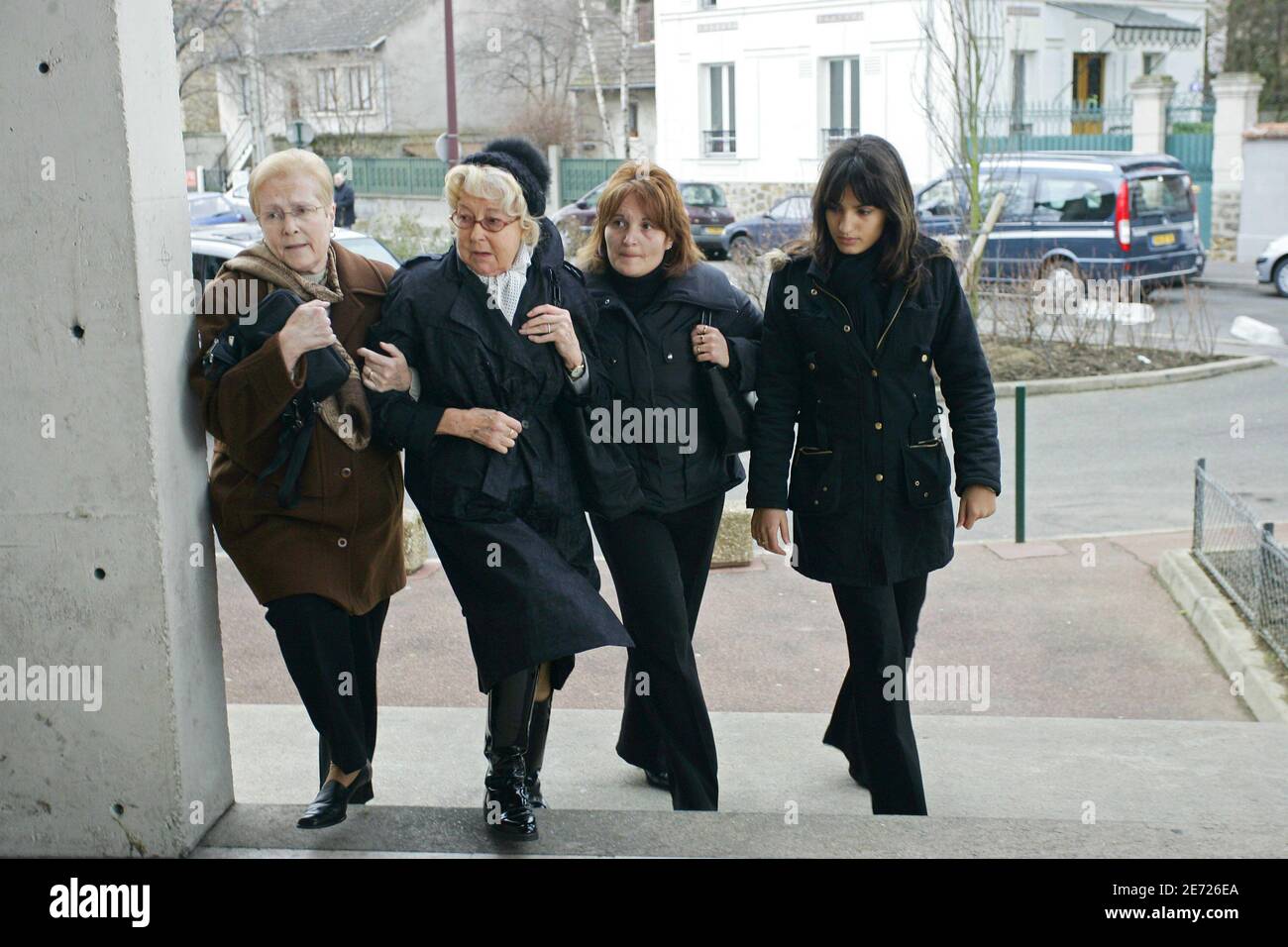 Michel Roux family arrive at the funeral of Michel Roux in Colombes ...