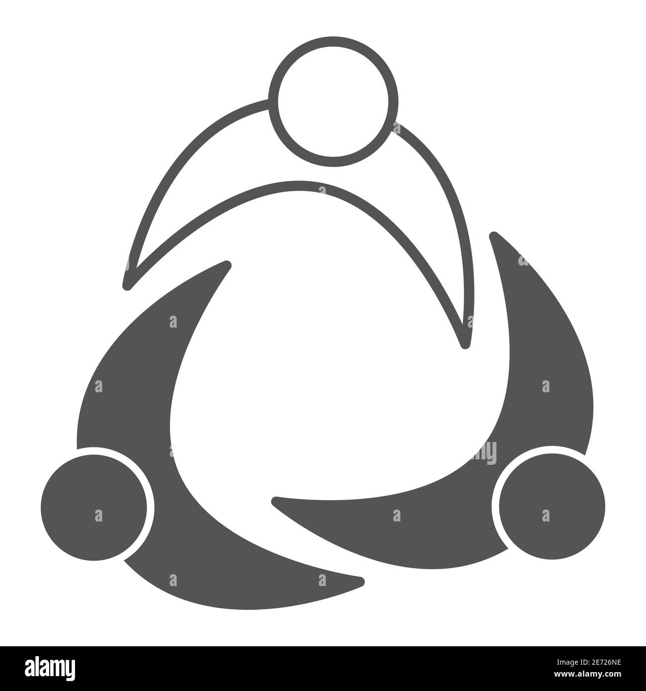 White and black people unity thin line icon, Black lives matter concept ...