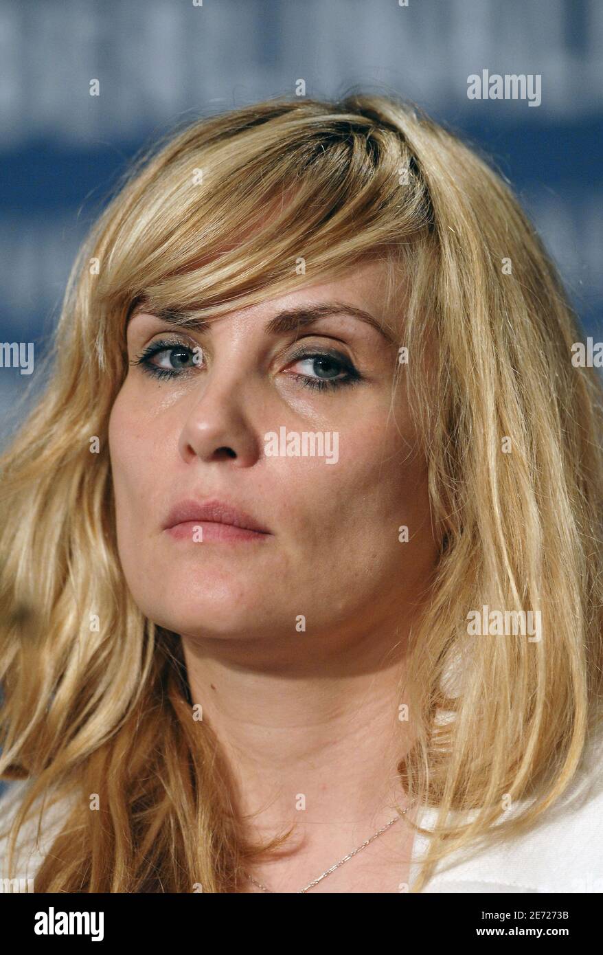 French actress Emmanuelle Seigner gives a press conference of the movie ...