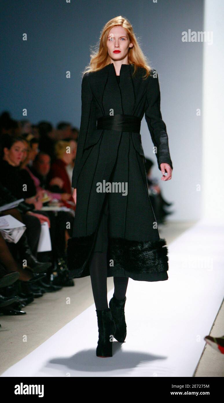 A model displays a creation by J. Mendel for his Fall-Winter 2007 ...