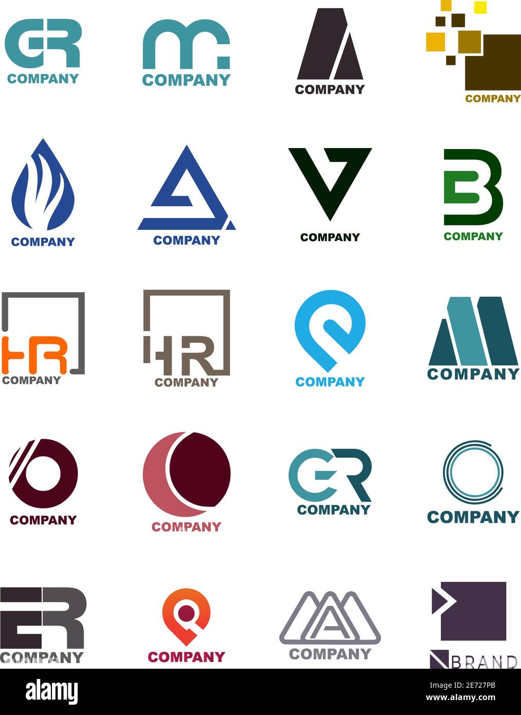 Set of 20 Logo Elements vector set Stock Vector Image & Art - Alamy