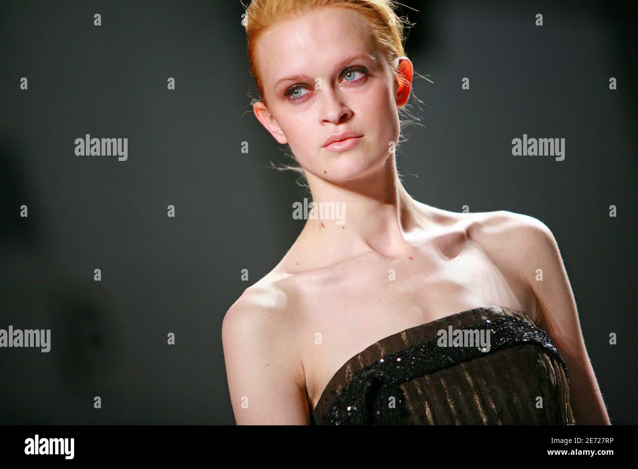 A model walks the runway at the Jason Brunson Fall 2007 fashion show ...