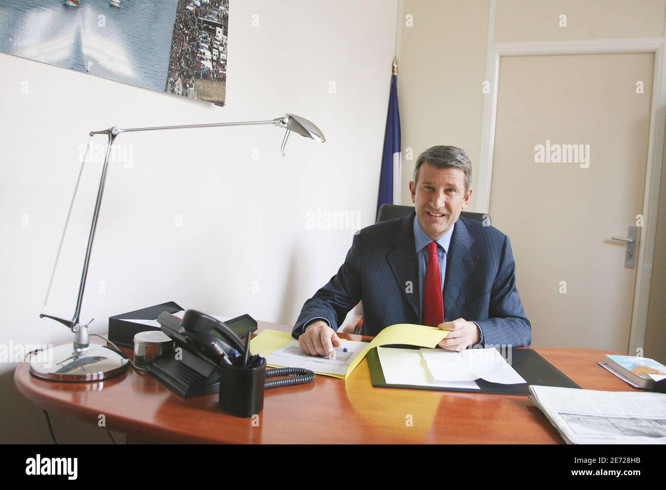 MPF presidential candidate Philippe de Villiers poses in his office, in ...