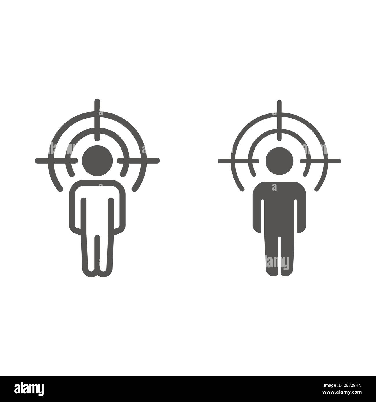 Black at gunpoint line and solid icon, Black lives matter concept, BLM ...