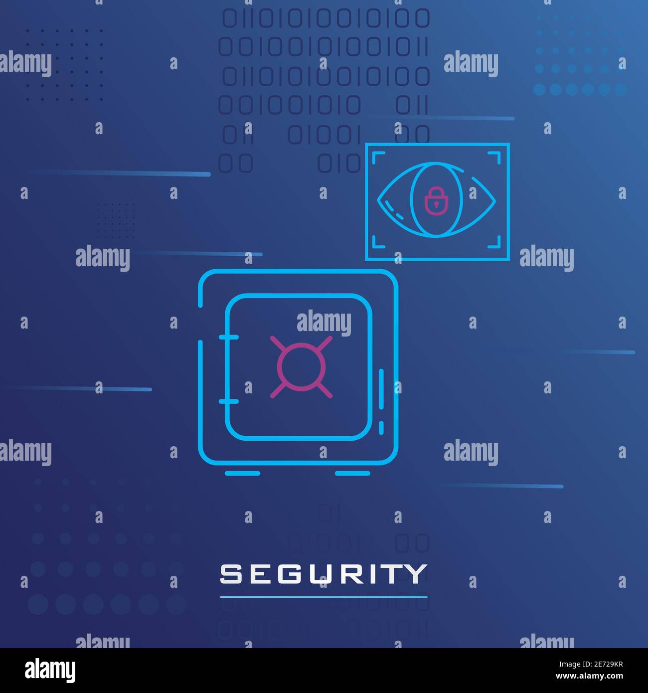 Cyber security strongbox and eye design of Lock Password technology and ...