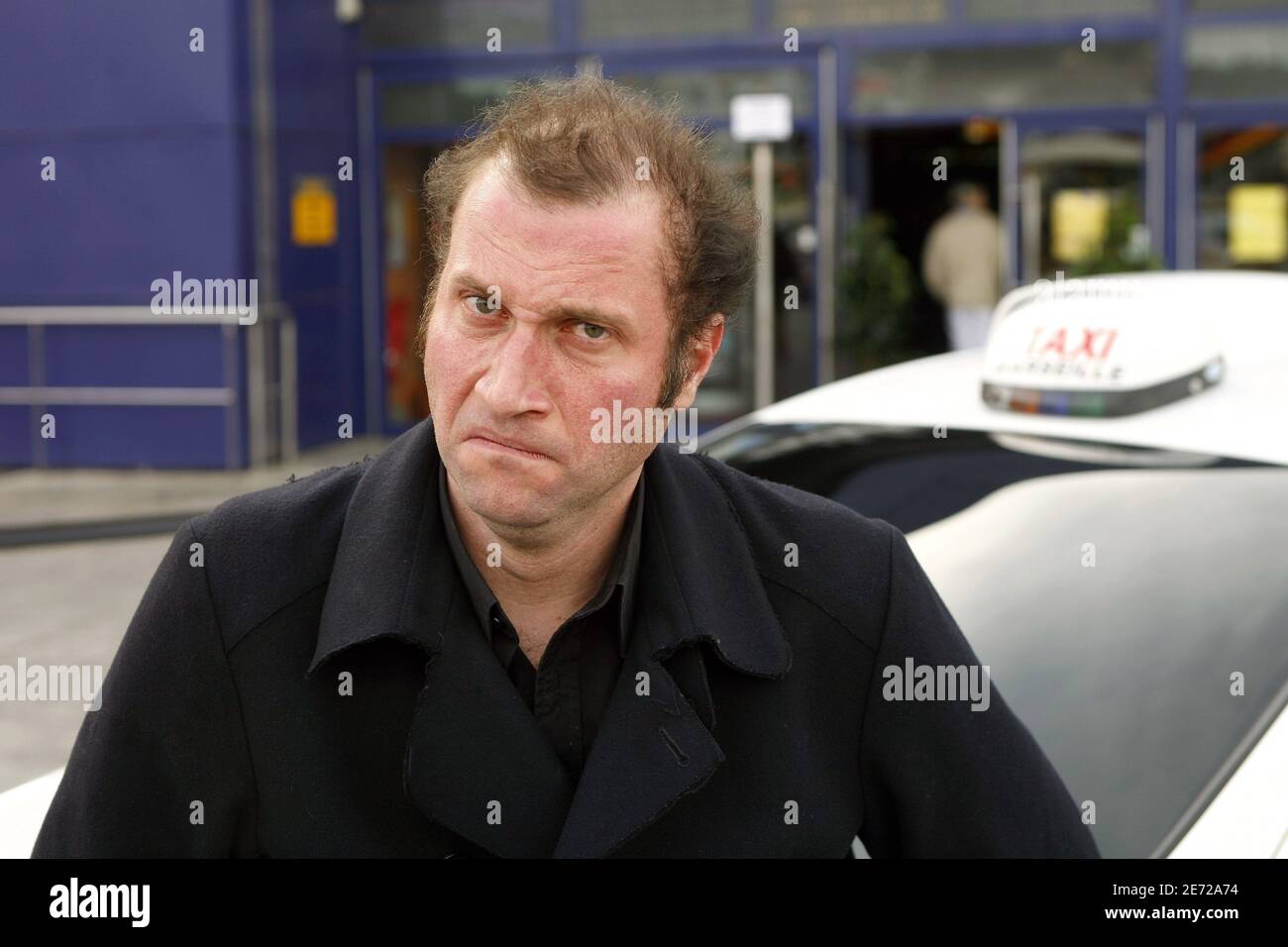Francois Damiens poses before the projection of the new opus of Gerard Krawczyk 'Taxi 4' in Plan ...
