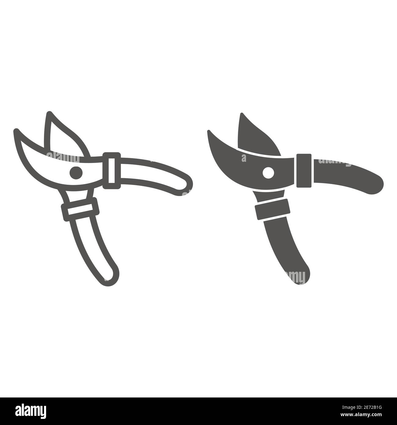 Bush scissors icon outline Stock Vector Images - Alamy