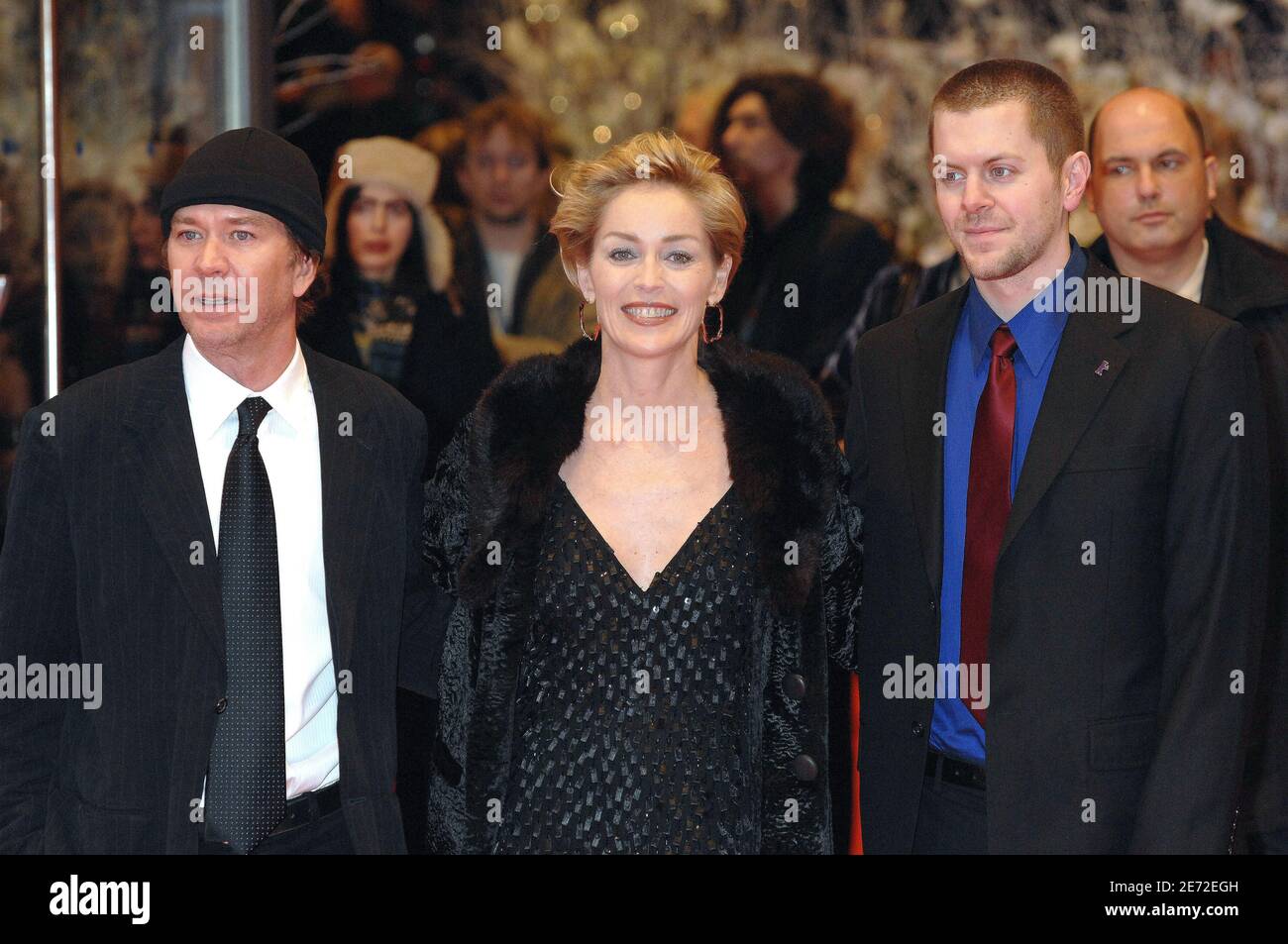 US actress Sharon Stone, US actor Thimothy Hutton (L) and Director Ryan ...