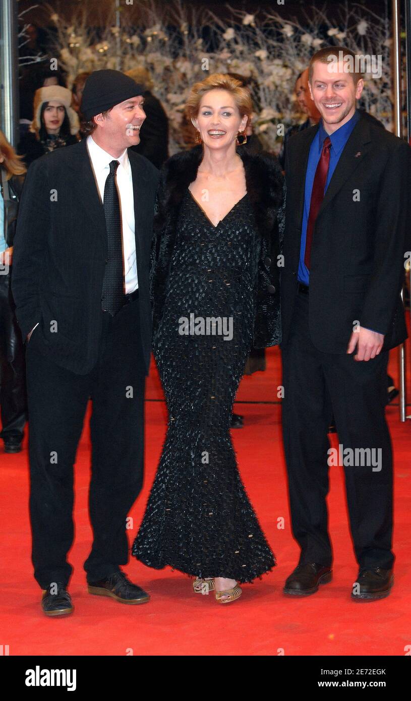 US actress Sharon Stone, US actor Thimothy Hutton (L) and Director Ryan ...
