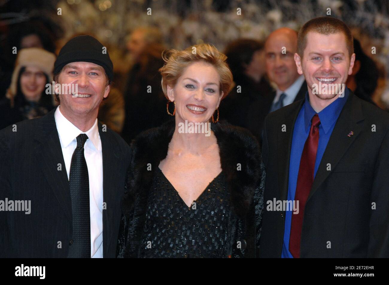 US actress Sharon Stone, US actor Thimothy Hutton (L) and Director Ryan ...