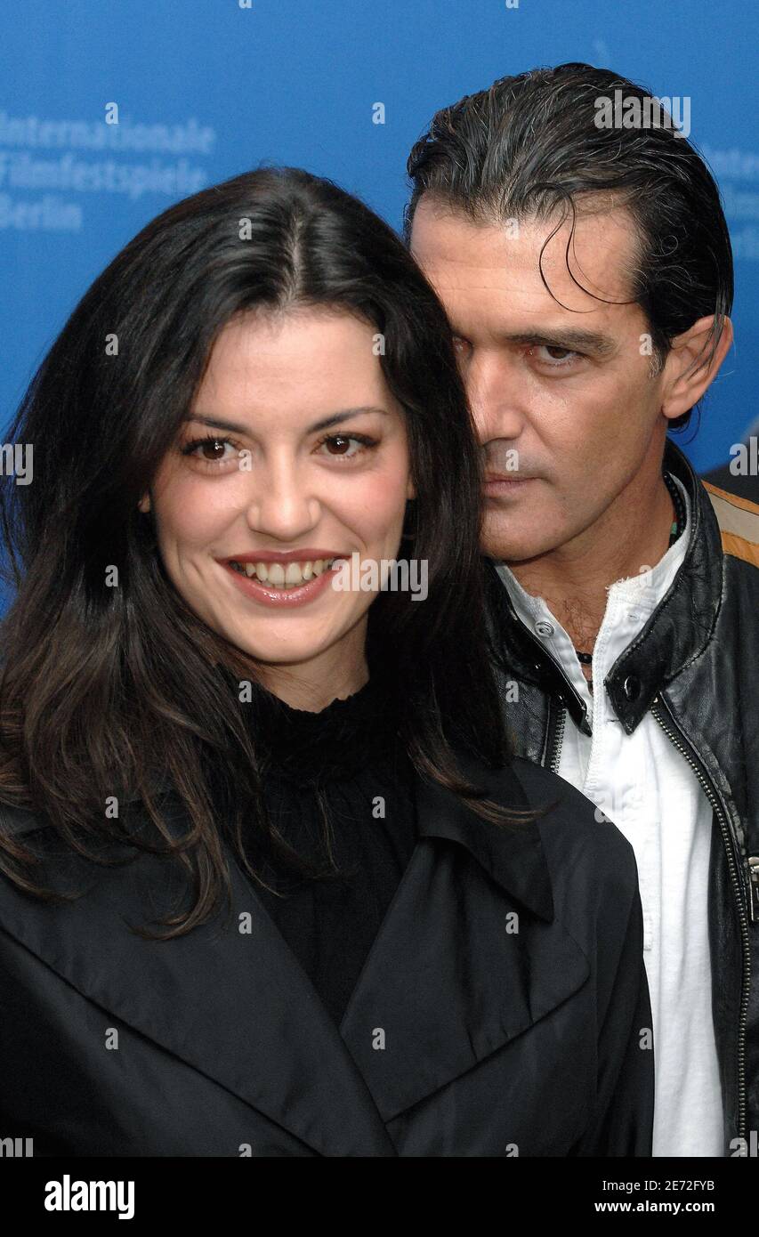 Spanish director and actor Antonio Banderas and Maria Ruiz pose for the ...