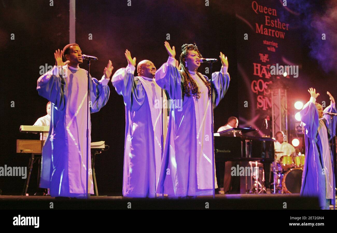 Concert of Harlem Gospel singers at the Palais des congres in Paris ...