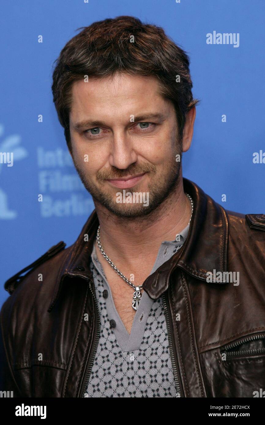 British actor Gerard Butler poses for the photographers during a ...