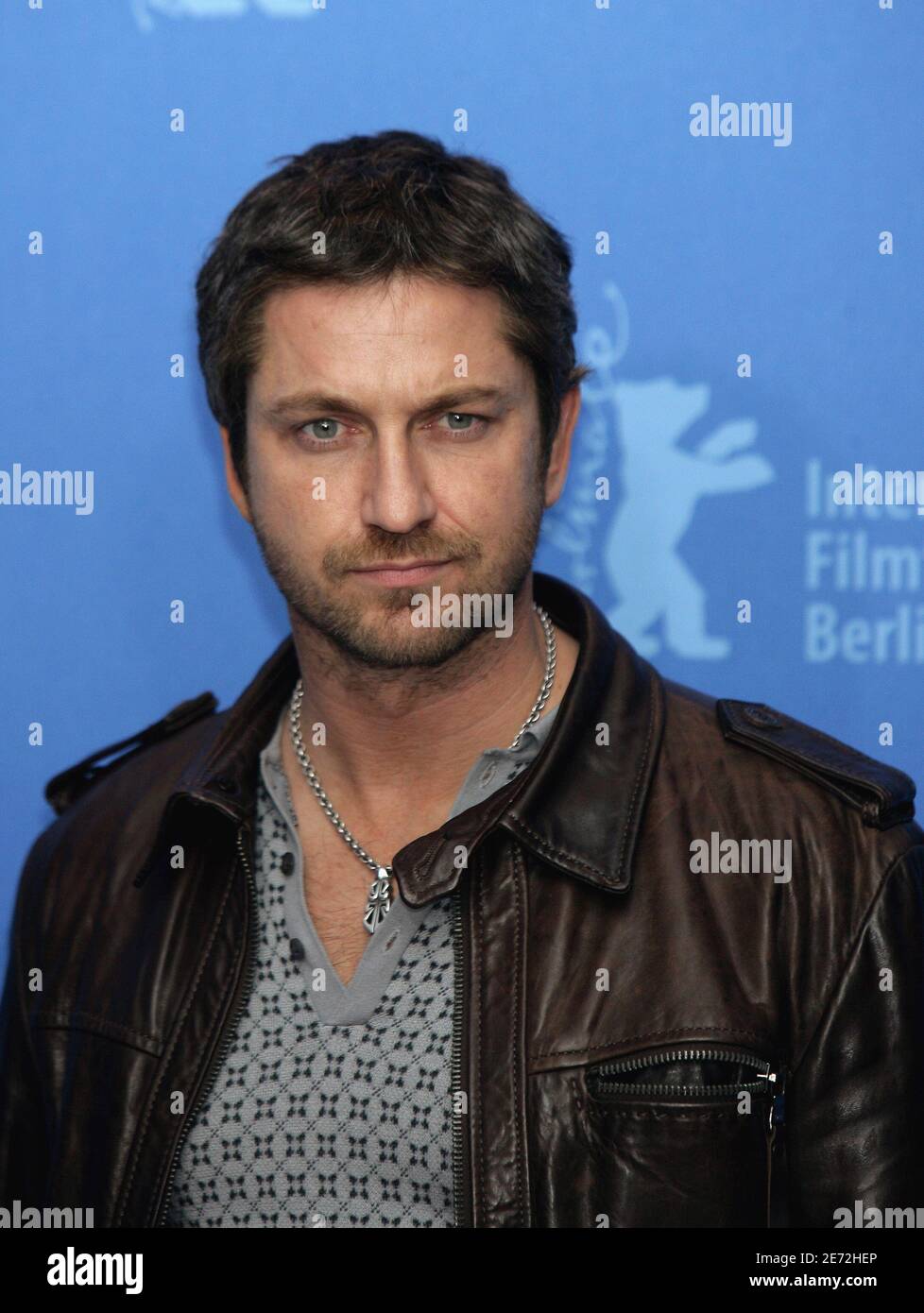 British actor Gerard Butler poses for the photographers during a ...
