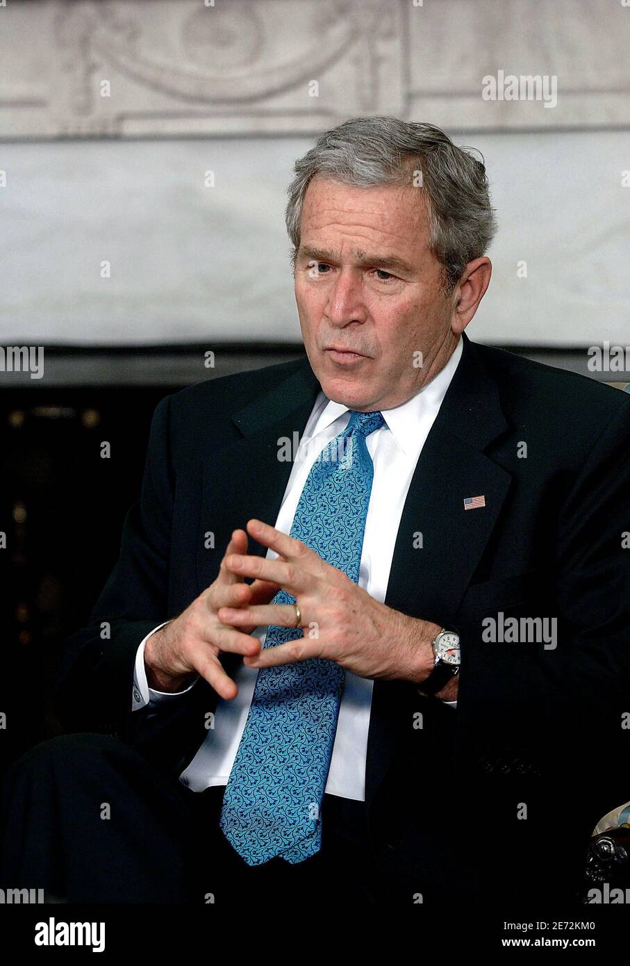 President George W. Bush meets with Ryan Crocker, President Bush's ...