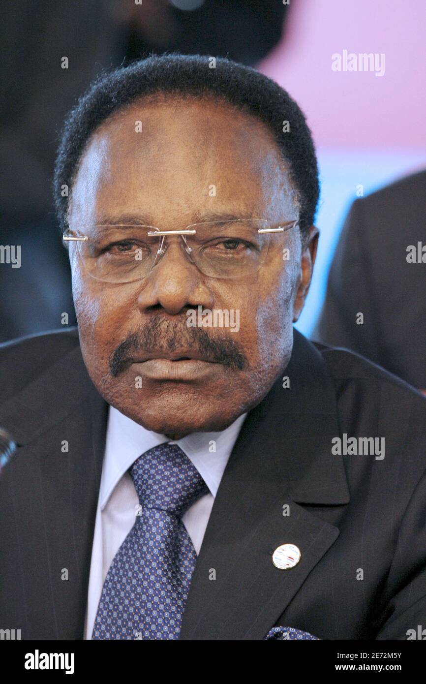 Gabon President Omar Bongo Ondimba is seen during the closing ...