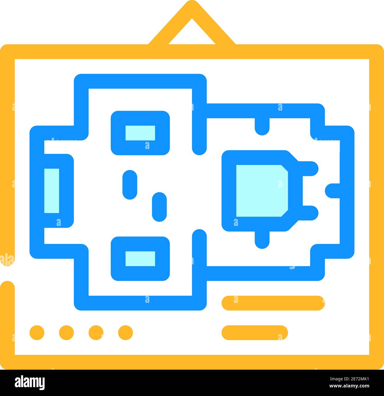 exhibition plan museum color icon vector illustration Stock Vector ...
