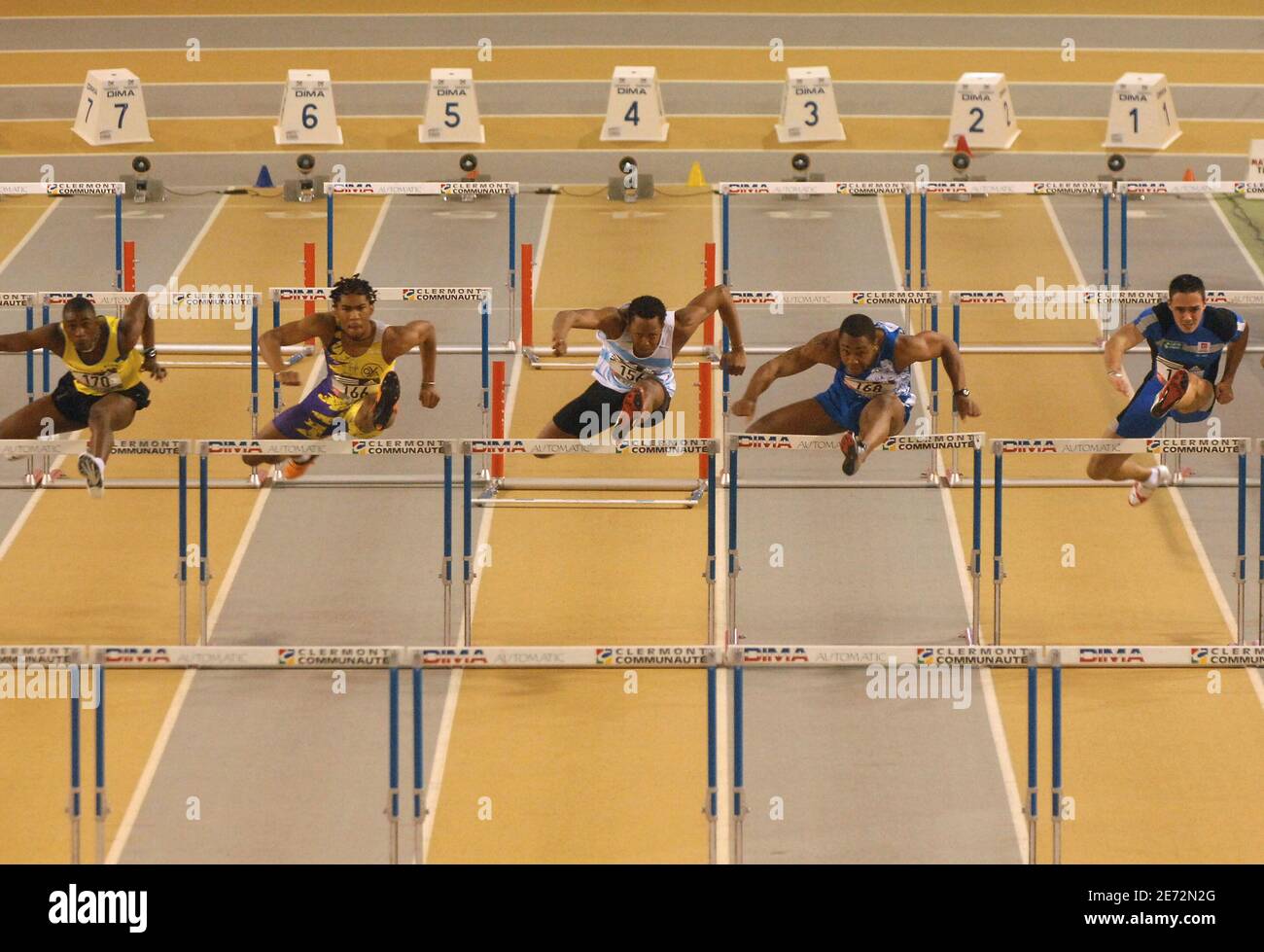Final mens 60 metres hurdles hi-res stock photography and images - Alamy