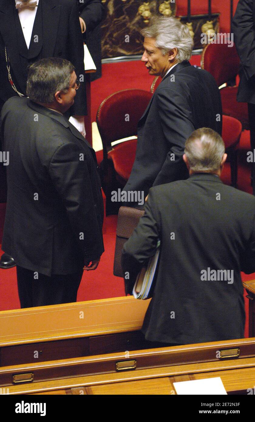 Prime minister Dominique de Villepin pictured during the special ...