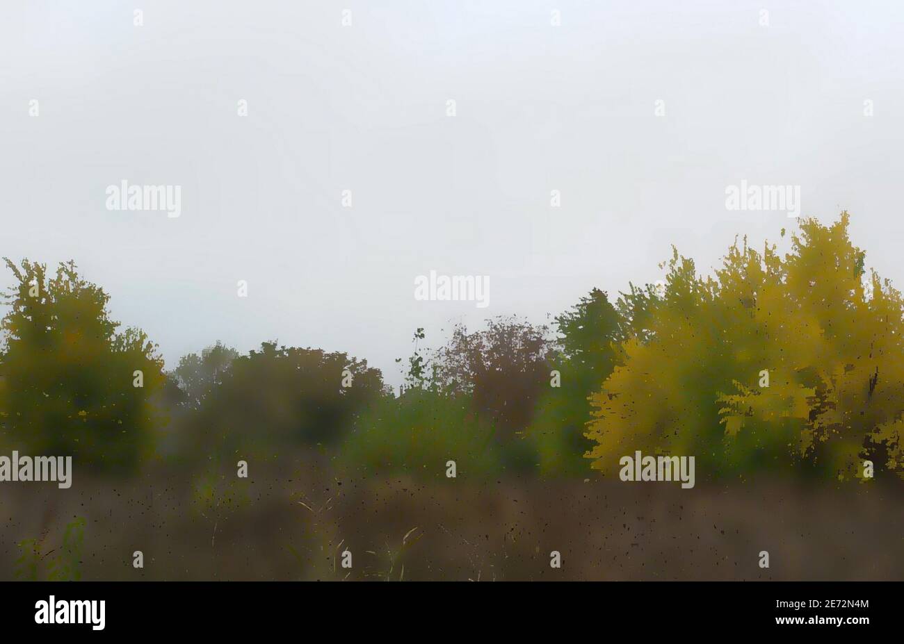 Autumn beginnings. Late summer early fall landscape. Beautiful, lush ...