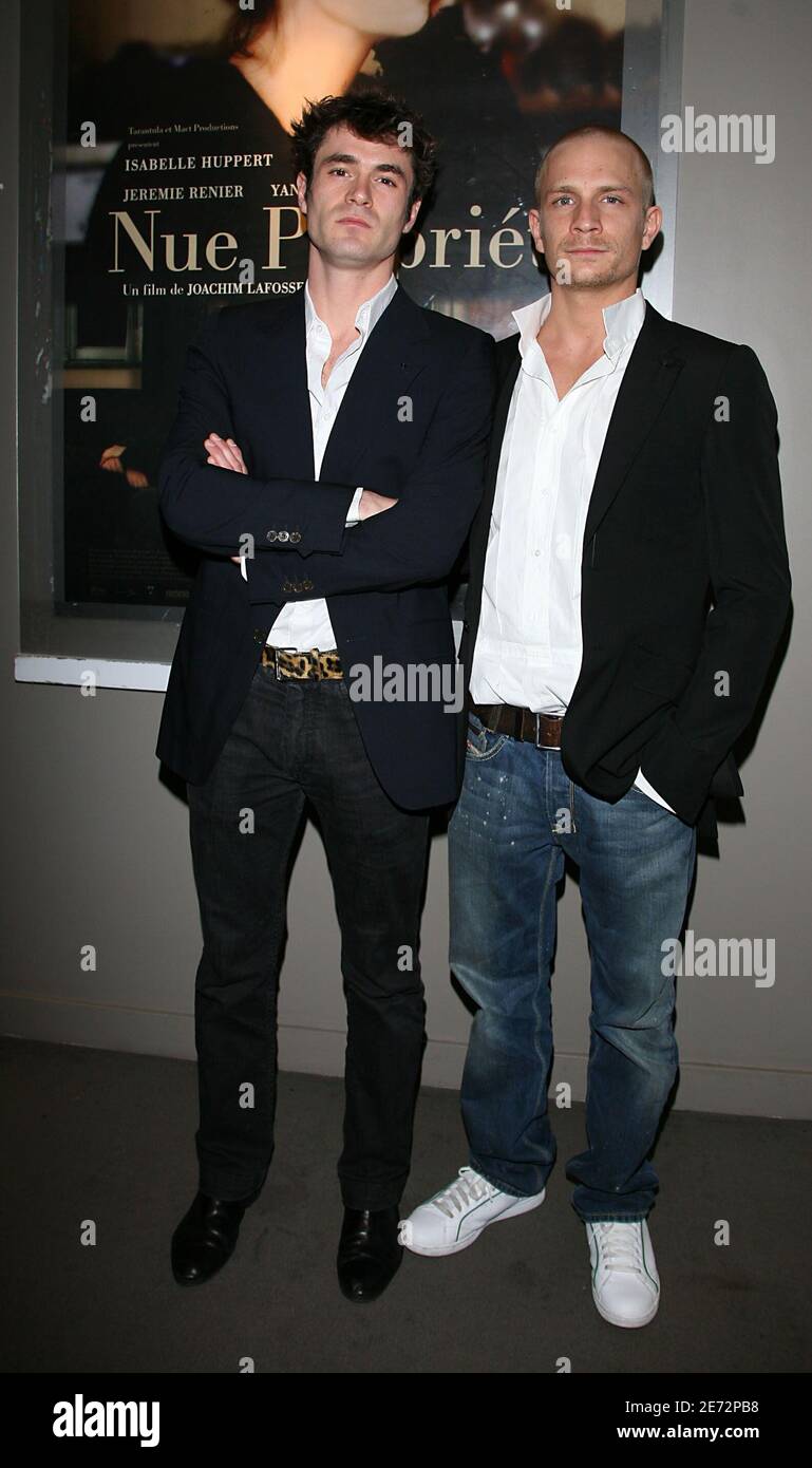 French actors Yannick Renier and his brother Jeremie Renier pose at the ...