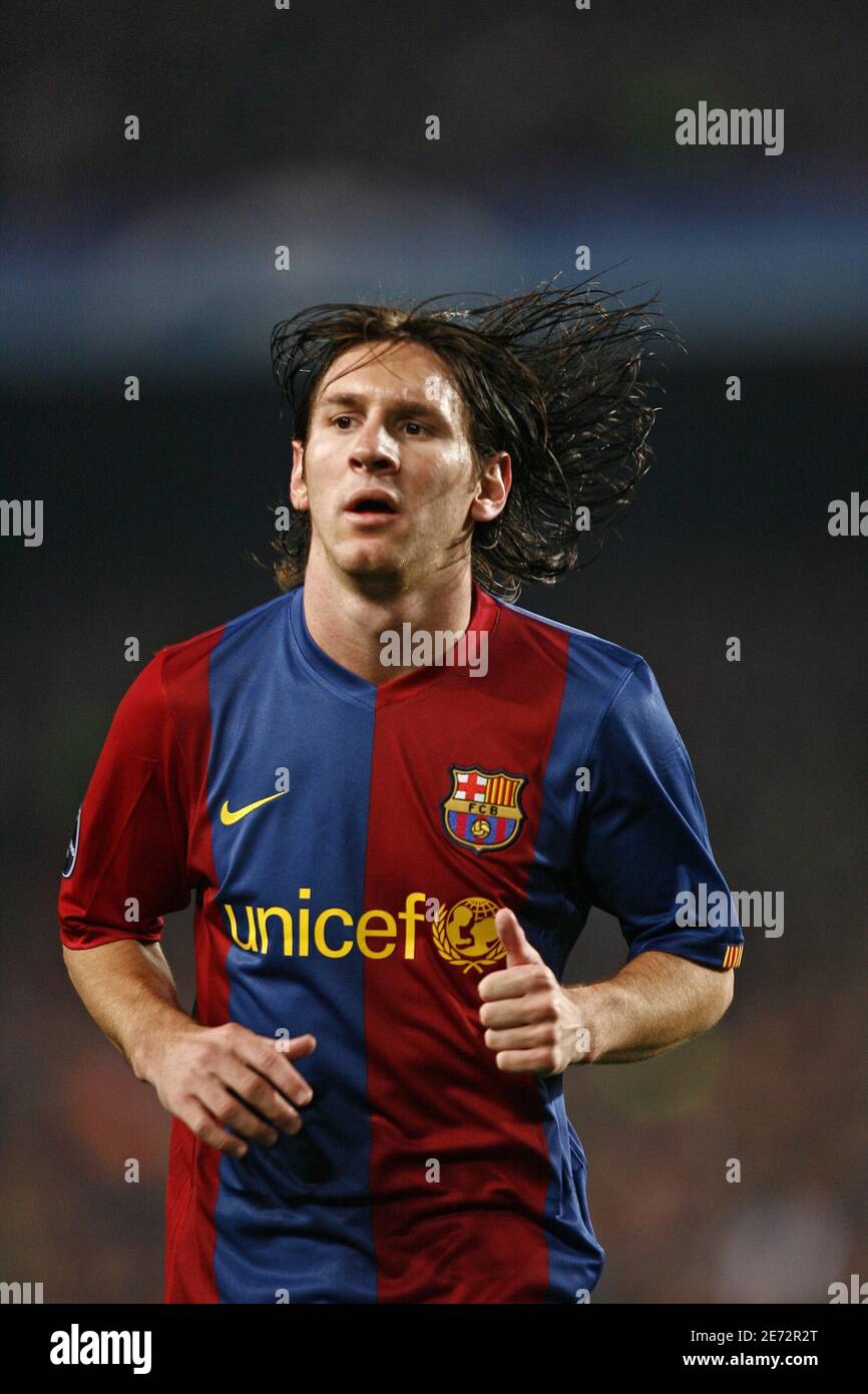 Barcelona's Lionel Messi during the UEFA Champions League first ...