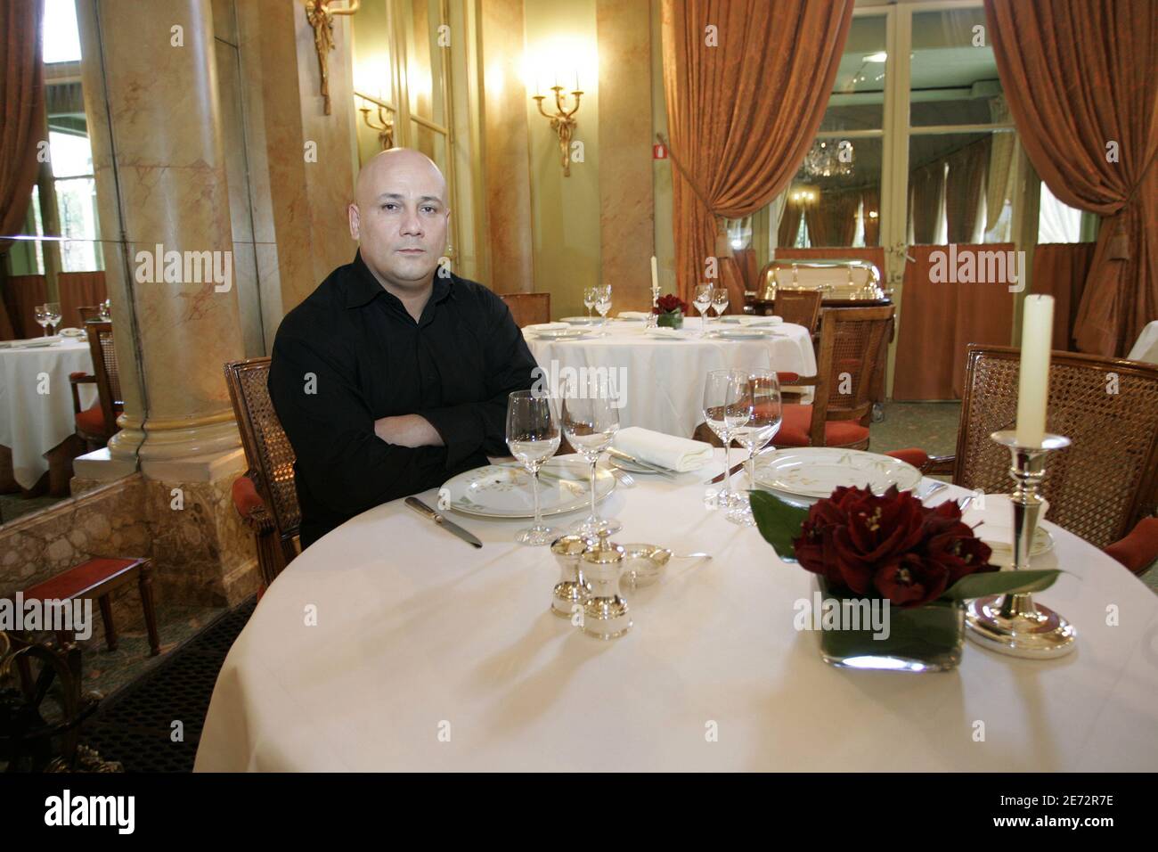 Frederic Anton, chef of the restaurant Le Pre Catelan, receives a third ...