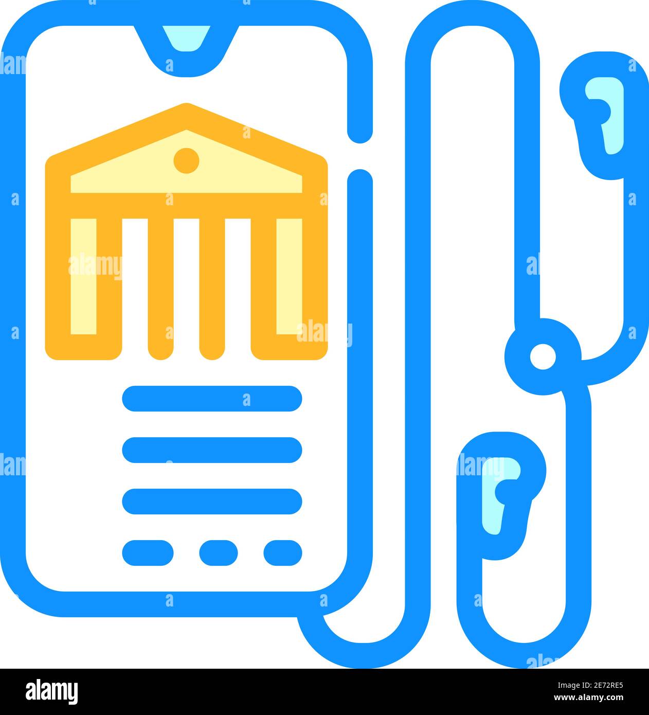 audio guide museum color icon vector illustration Stock Vector Image ...