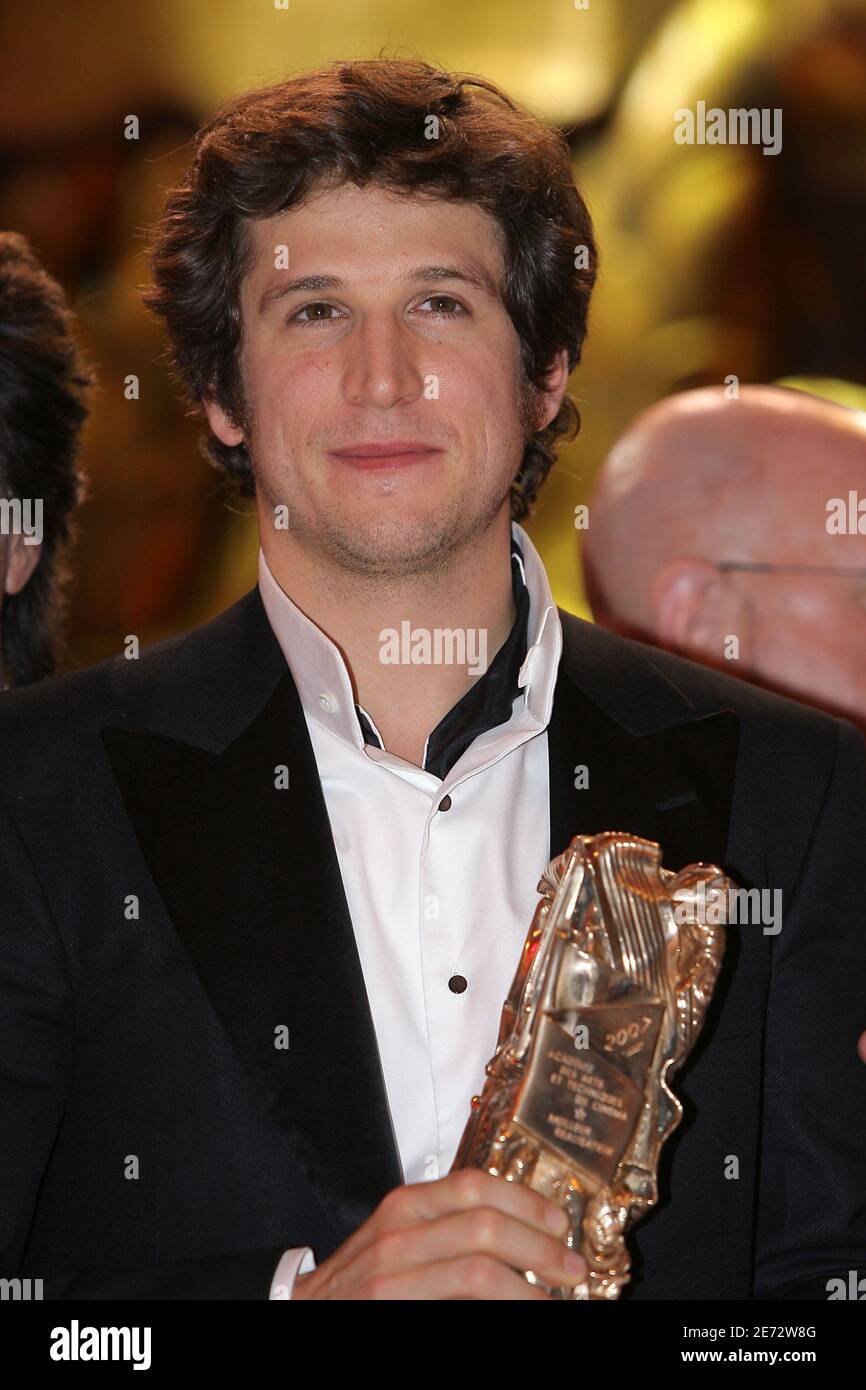 French director and actor Guillaume Canet poses with his trophy at the ...
