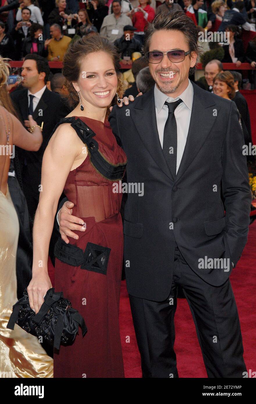 Robert Downey Jr. and wife Susan Downey arriving at the 79th Academy ...