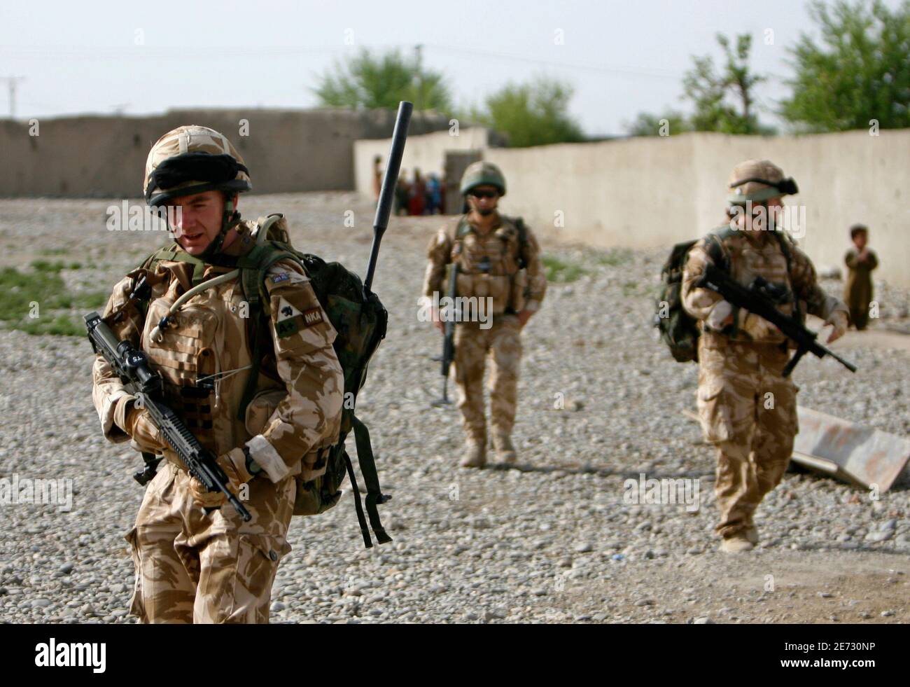 British Soldiers On Patrol Afghanistan High Resolution Stock ...