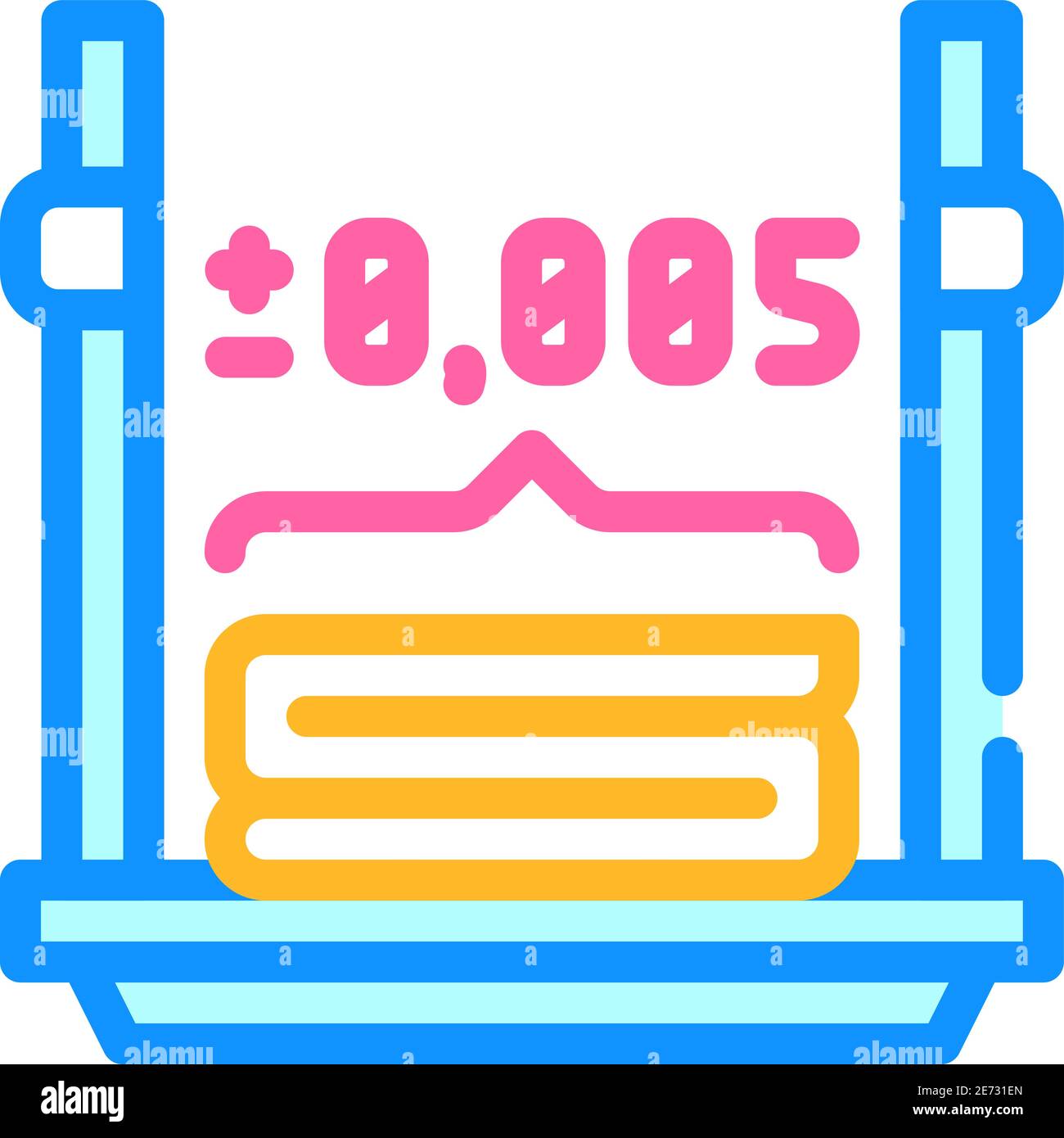 accuracy of 3d printing color icon vector illustration Stock Vector ...