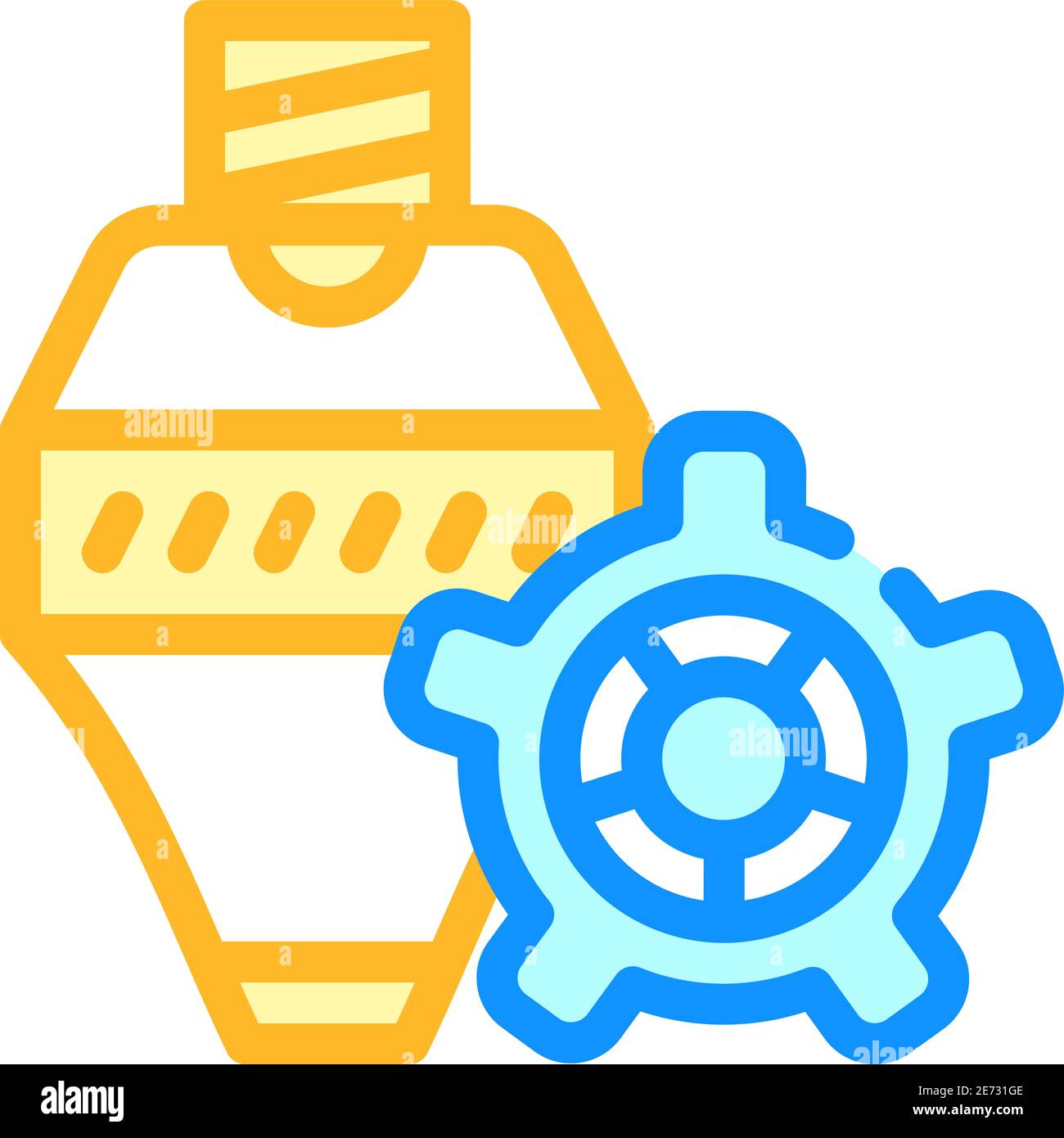 consumables, print head and gear color icon vector illustration Stock ...