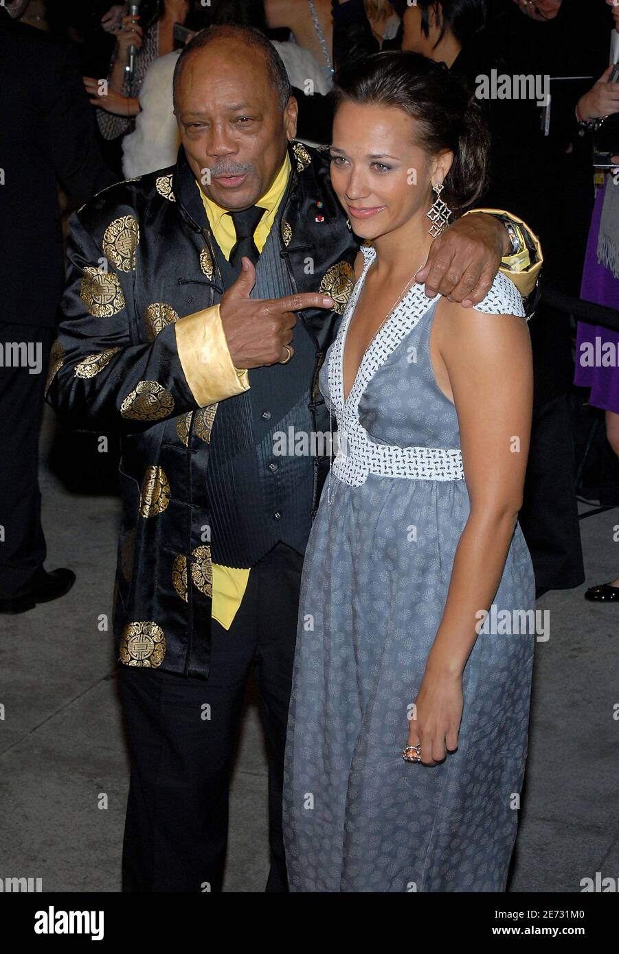 Quincy Jones and daughter Rashida Jones attends the 2007 Vanity Fair ...