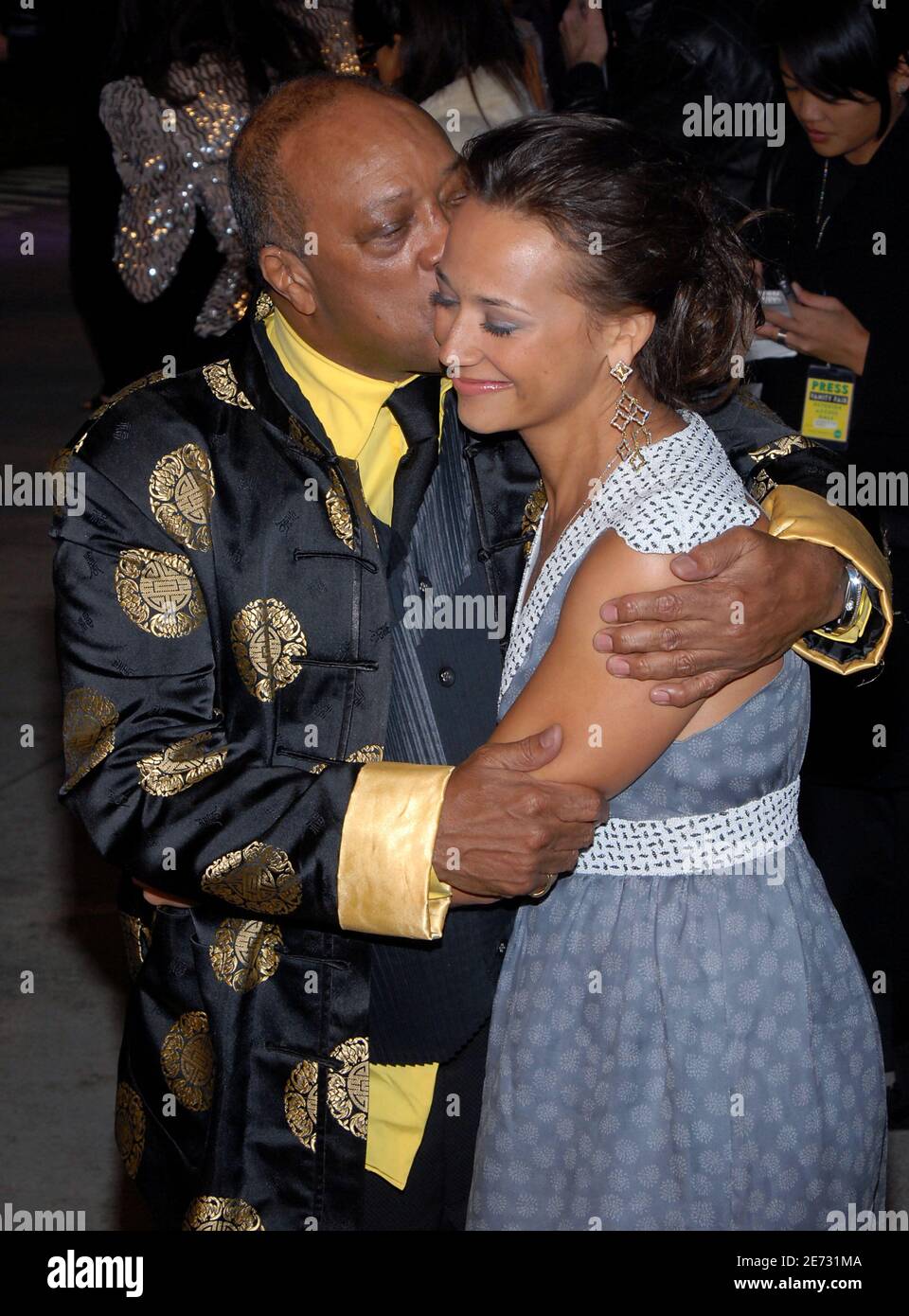 Quincy Jones and daughter Rashida Jones attends the 2007 Vanity Fair ...