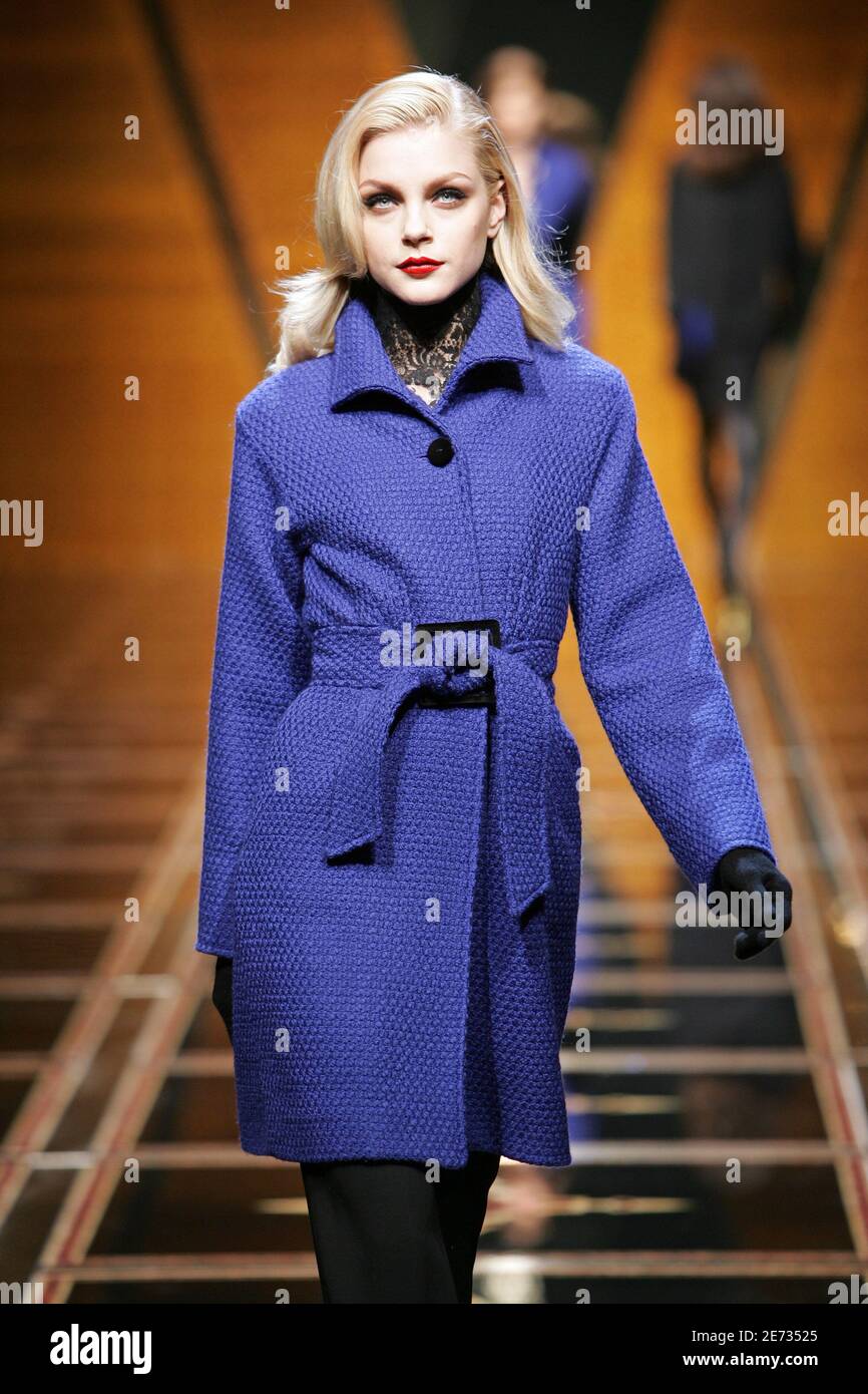 A model wears a creation by Italian fashion designer Valentino for his ...