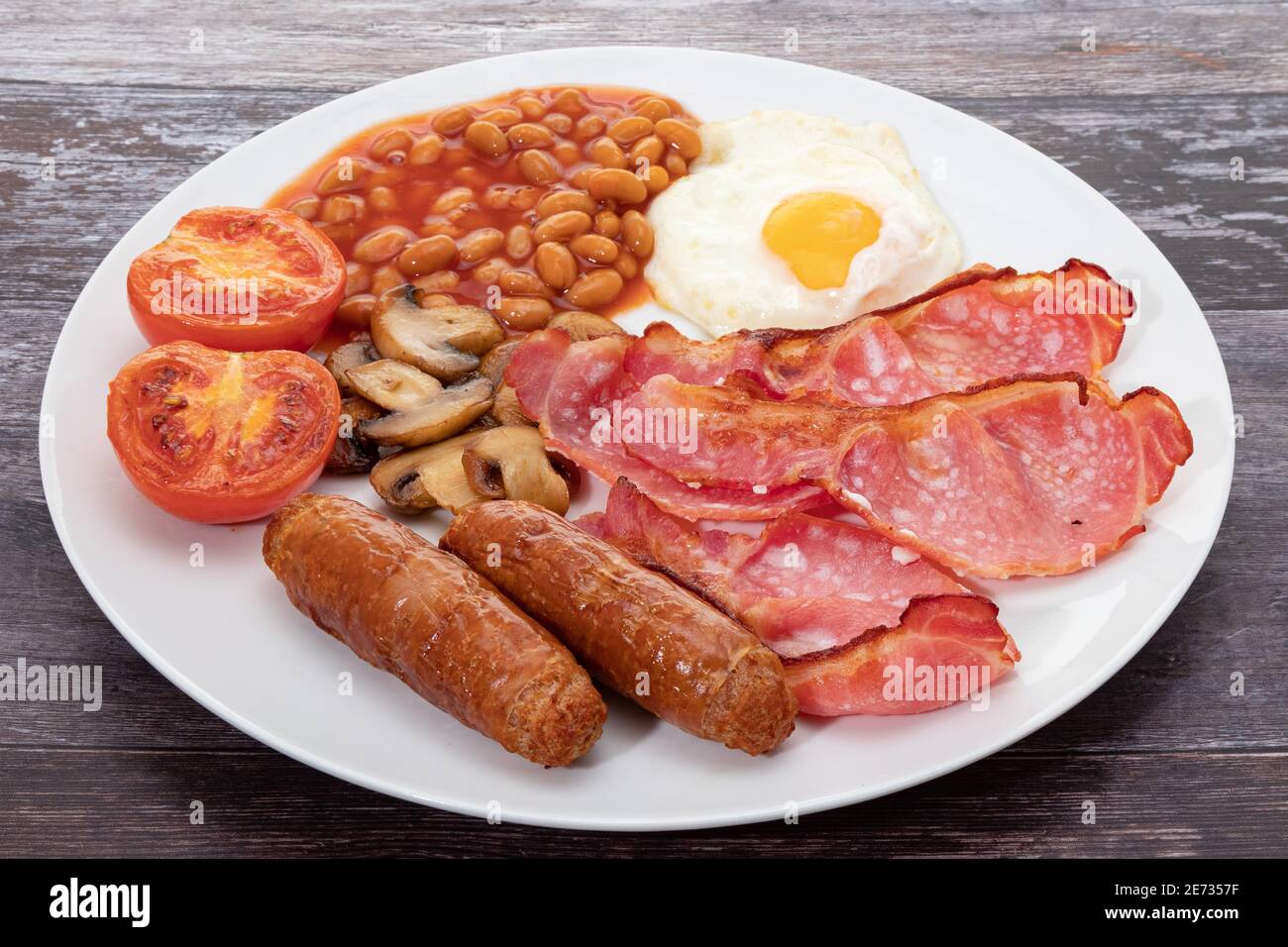 Fried full English breakfast Stock Photo - Alamy