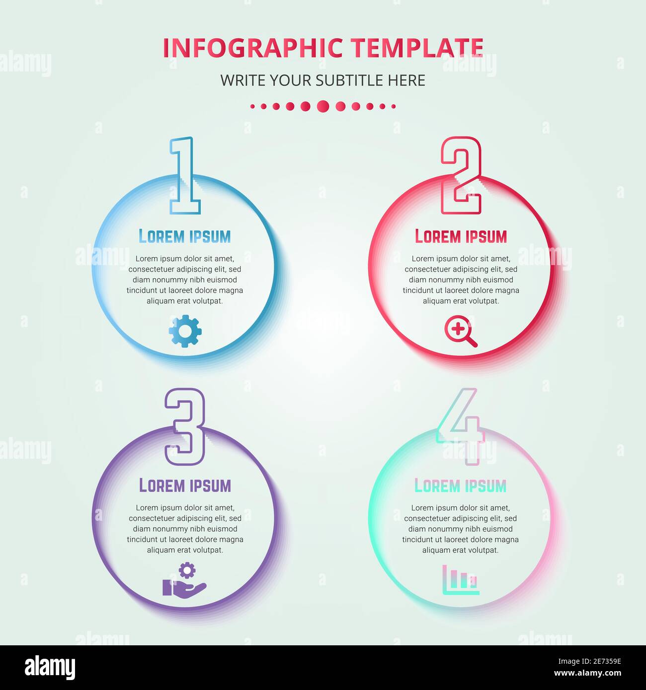 Infographic colorful template four Stock Vector Images - Alamy