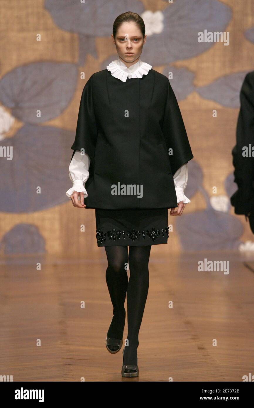 A model displays a creation by designers Suzanne Clements of Britain ...