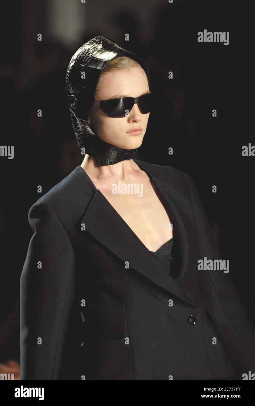 A model wears a creation by Italian fashion designer Stefano Pilati for ...