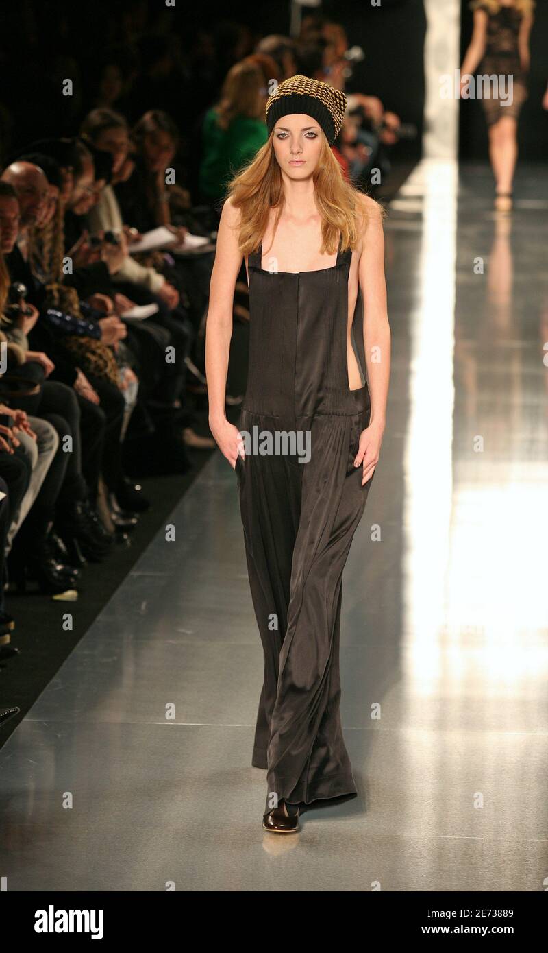 A model wears a creation by British fashion designer Jasmine Di Milo ...